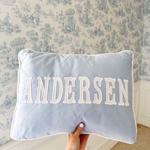 Personalized Applique Monogram Pillow INSERT INCLUDED, Nursery Pillow ...