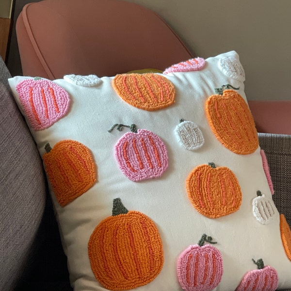 Galia Tasarim Handmade Pillow Cover Halloween Pumpkin Decorative Pillow Colorful Pumpkins Punch ...