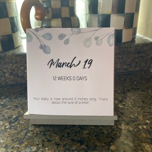 Due Date Baby Countdown Custom Congratulations Pregnancy Gift for ...