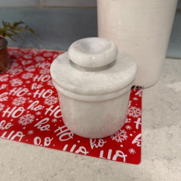 Lady Marble Butter Keeper , Tabletop Butter Storage , Handmade French ...