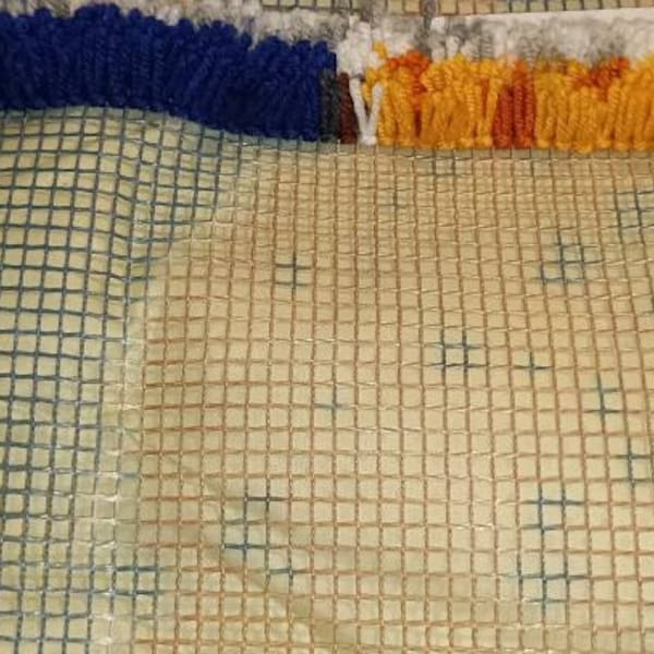 Latch Hook Cartoon Girl's Back View Hand-woven Carpet Home Decoration ...