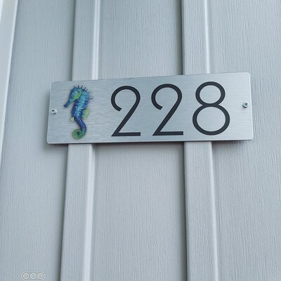 Custom Door Numbers, Outdoor Number Sign, Weatherproof Signs, Brushed ...