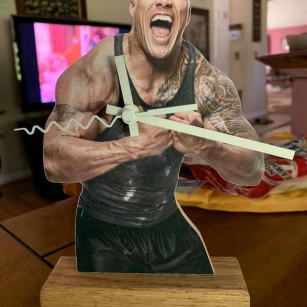 Dwayne Johnson “ the Rock” Clock - Etsy
