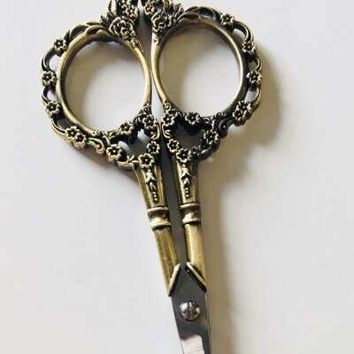 Floral Embroidery Scissors Small Flower Scissors Rose Gold Shears Rose ...