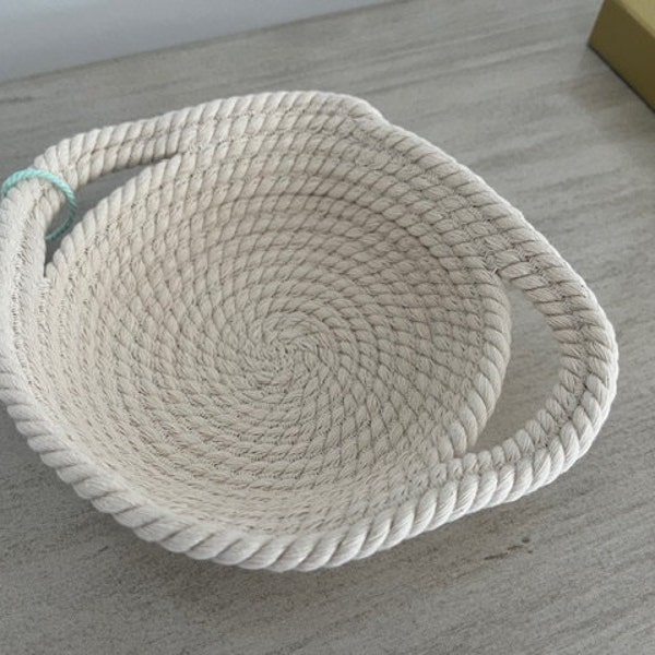Small Decorative Tray, Rope Trays, Rope Basket With Handles, Table ...