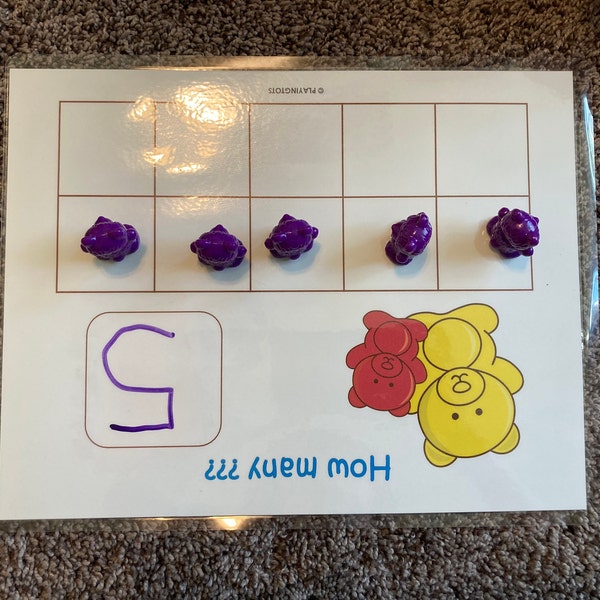 Bear Counters Learning Mats Printable, Learning Binder, Busy Book ...