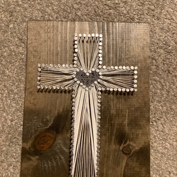 Cross String Art DIY Kit, Catholic Art, Catholic Gifts, Cross String ...