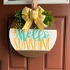 Summer Front Door Decor Hello Sunshine Summer Door Hanger Summer Wreath ...