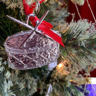 Pewter Drum Ornament - Etsy