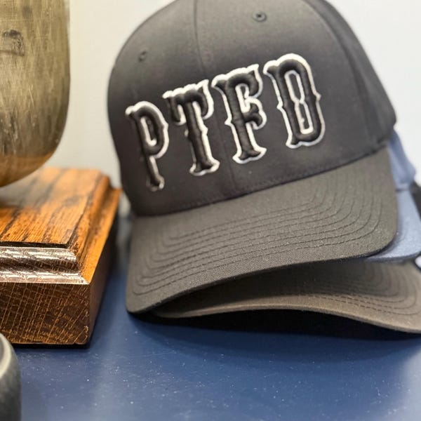 Fire Fighter Department, Fire & Rescue Trucker Cap, Puff Embroidery ...