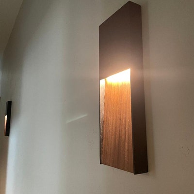 Walnut Amberlight SLIM LED Wall Light - Etsy