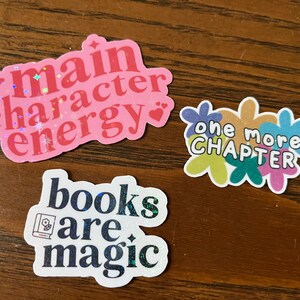 Main Character Energy Sticker // Funny, Cute, Reading, Bookish ...