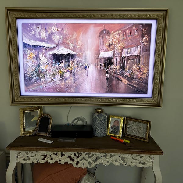 NEW! the Portrait TV Frame, Vintage Gold Frame TV Wall Art, Aesthetic ...