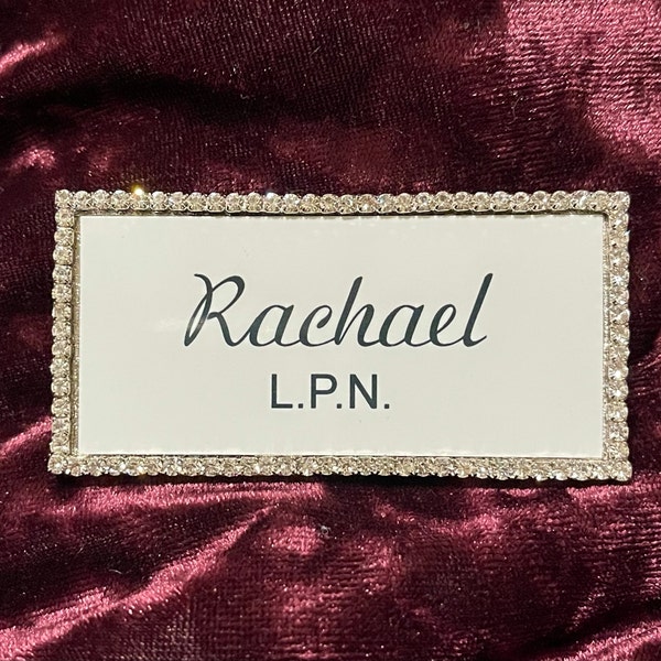 Wearable Magnetic Rhinestone Bling Name Tags. With Your Logo and Names ...