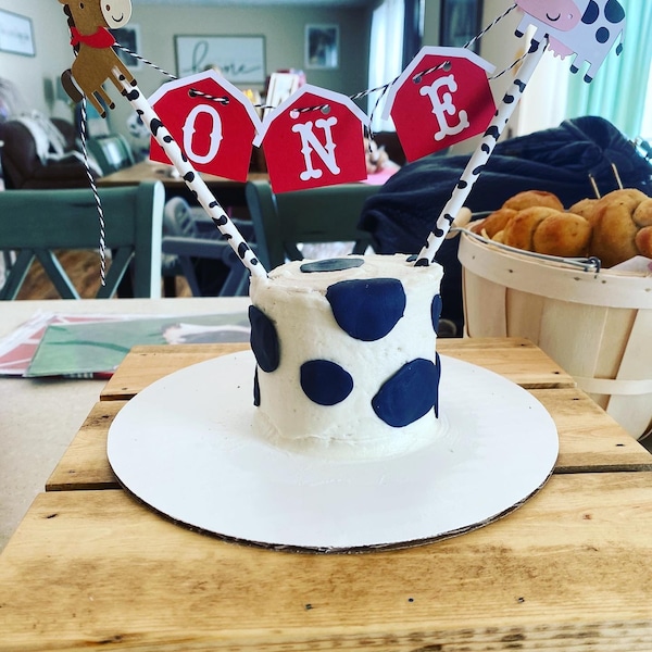 Farm Cake Topper - Farm Smash Cake - First Birthday - Farm Birthday ...
