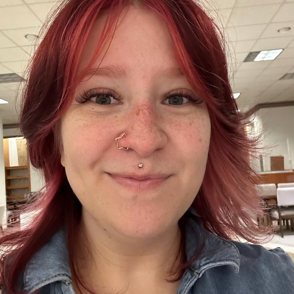 20G 16G Simple Five-pointed Star Nasal Septum Ring/nasal Septum Jewelry ...