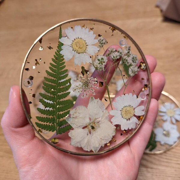 Resin Coasters | Dried Flower Coasters | Pressed Flowers | Gifts for ...