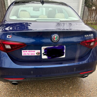 New Driver Pls Be Nice Bumper Sticker AND Magnet Funny Meme Sticker 8.7 ...