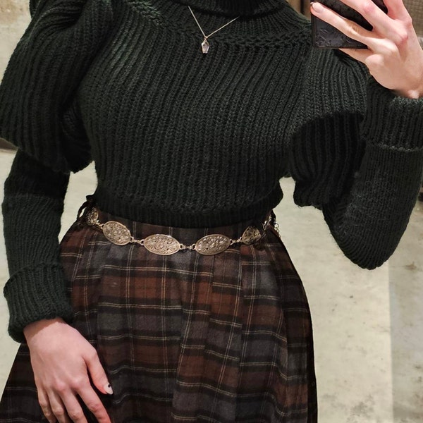 Cottagecore Green Corset Outlander Handknitted Vest Fairytale Bralette ...