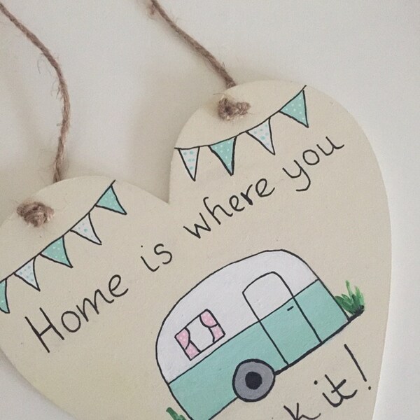 Caravan Gift, Campervan Plaque, Wood Sign Personalised Gift for Her or ...