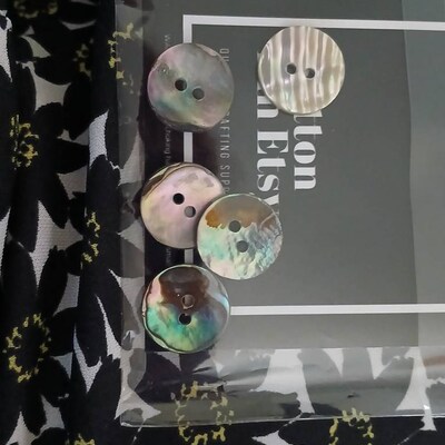 Dark Abalone Natural Shell Buttons Highest Quality Pearl Shell Buttons ...