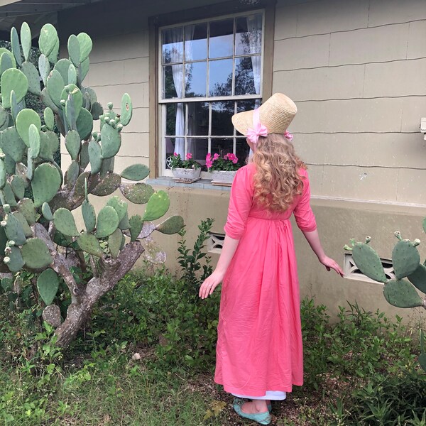 3/4 Sleeve Regency White Drawstring Gown - Etsy Canada