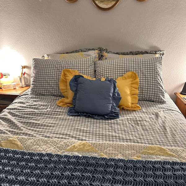RUFFLED PILLOW CASES | Custom-sized Shams All-sided Ruffled Linen ...