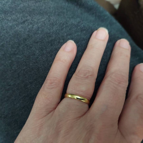 14k Gold 1mm-2mm-3mm-4mm-5mm-6mm Thin Wedding Bands Minimalist Wedding ...