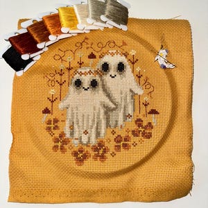 Stitching Sisters Cross Stitch Pattern, Halloween Color Chart, Creepy ...