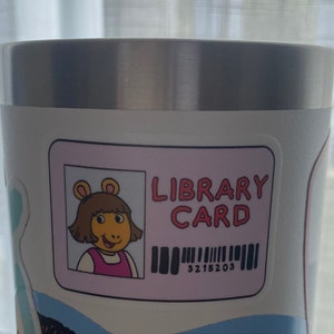 MINI Little Sister Library Card Book Club Sticker L Bookworm Sticker ...