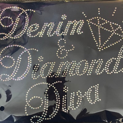 Denim and Diamonds Diva Rhinestone SVG File - Etsy