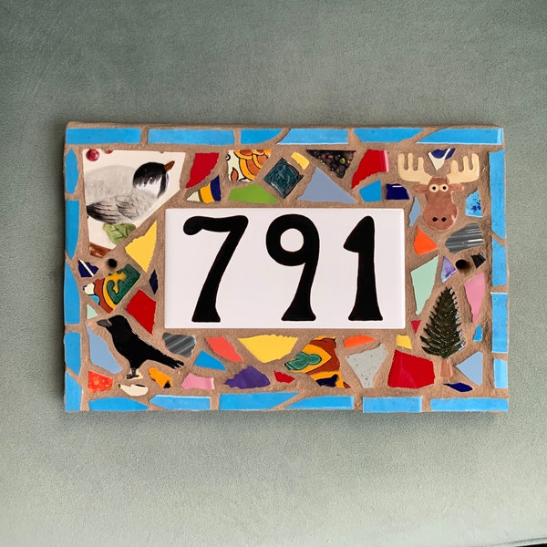Custom Mosaic Ceramic Tile House Numbers. Custom Made to Order. Can Say ...