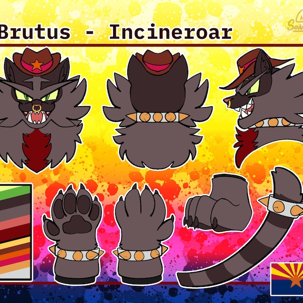 Custom Partial Fursuit Reference Sheet Commission - Personalized ...