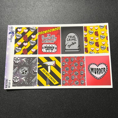 Murderino Full Weekly Sticker Kit, STANDARD VERTICAL Format, a La Carte ...