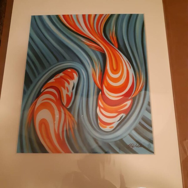 Slinking Wolf, Signed and Matted Print of Original Ink and Watercolour ...