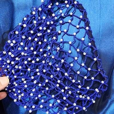 SHORT HAIR Metallic Gold Hair Snood With Pearl Beads With Gold - Etsy