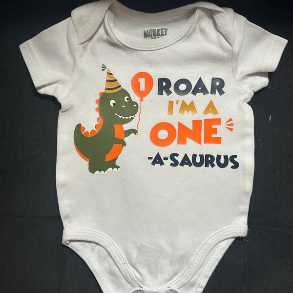 One-a-saurus SVG PNG Cut File, Dino 1 SVG, Dinosaur First Birthday ...