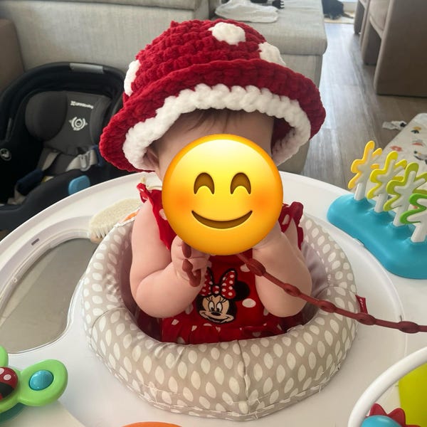 Crochet Puffy Toad Mushroom Bucket Hat - Etsy