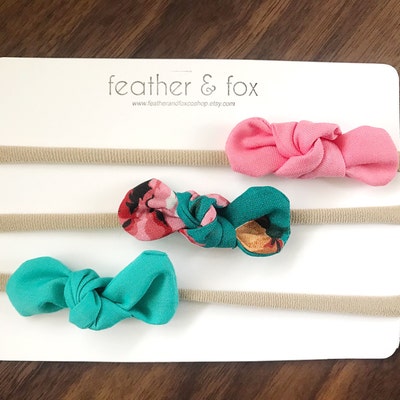 Nylon Headbands Tan Nylon Headband Nylon Bow Headband Nylon - Etsy