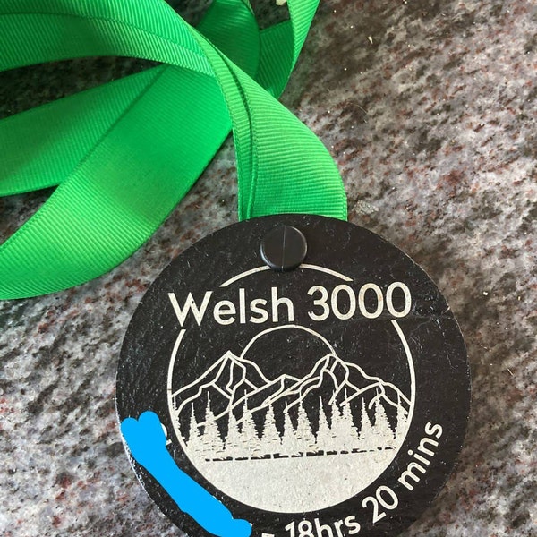 Personalised Welsh Slate Medal Design 12. Custom Medals Race Award ...