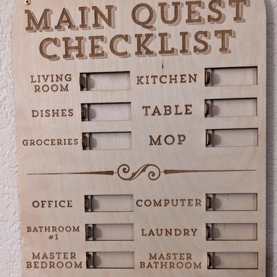 Custom Chore Chart Wooden Chore List Mechanical Chore List Christmas ...
