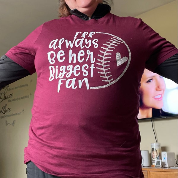 Glitter Softball Shirt | Biggest Fan Shirt | Softball Shirts | Custom ...