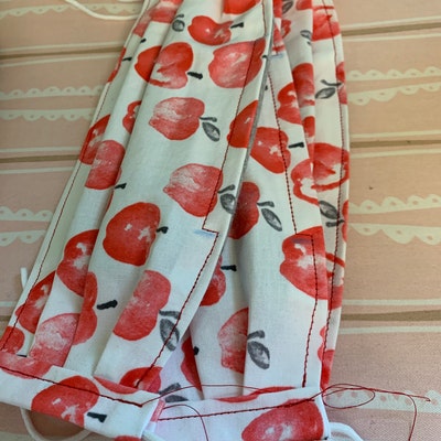 Apples Fabric Watercolor Apples Red by Littlearrowdesign Watercolor ...