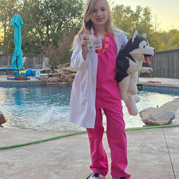 Personalized Kids Dinosaur Lab Coat With Tyrannosaurus Rex Embroidery ...