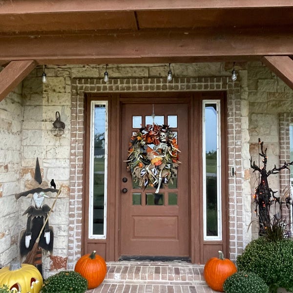 Witch and or Cat Porch Statue Halloween Porch Figure Decor - Etsy