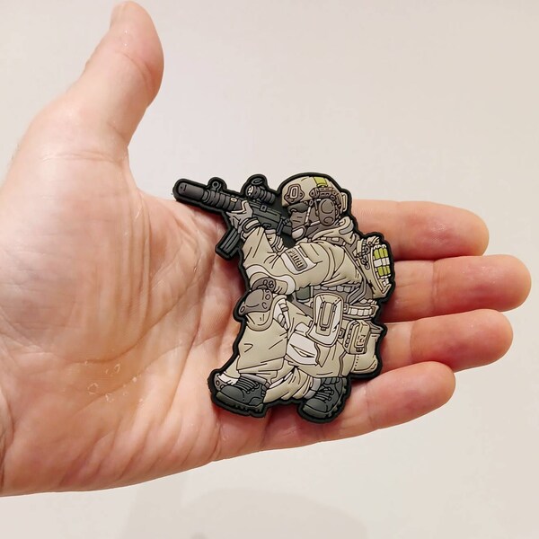 PATCHLAB Cyberpunk 8 Mecha Cat PVC Morale Patches Hook and Loop Embroidered Patches Hook and ...