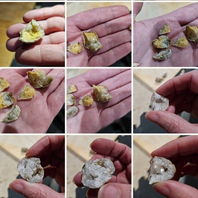 100 Count Whole Unopened Uncut Mini Geodes Jewelry Size Lapidary ...