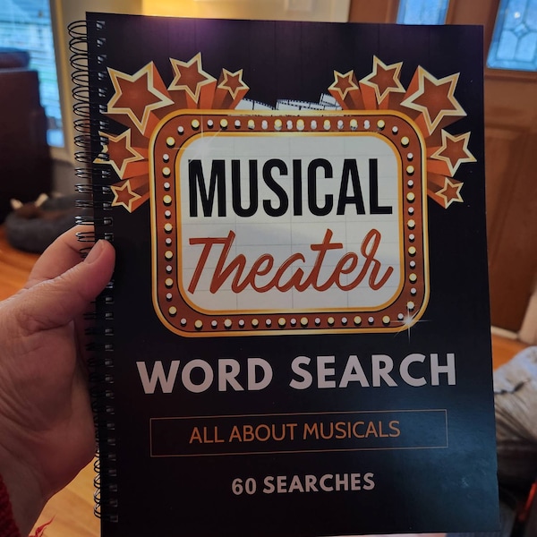 Musical Theater Word Search: Musicals Gift for Music Theatre Fans - Etsy