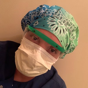 Rainbow Bonnet & Mask - Etsy