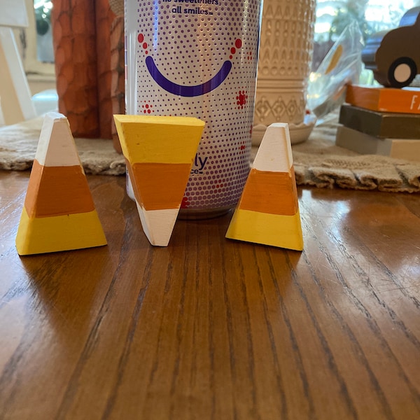 Wooden CANDY CORN SIGNS | Chunky Wood | Fall Decor | Rustic | Primitive ...